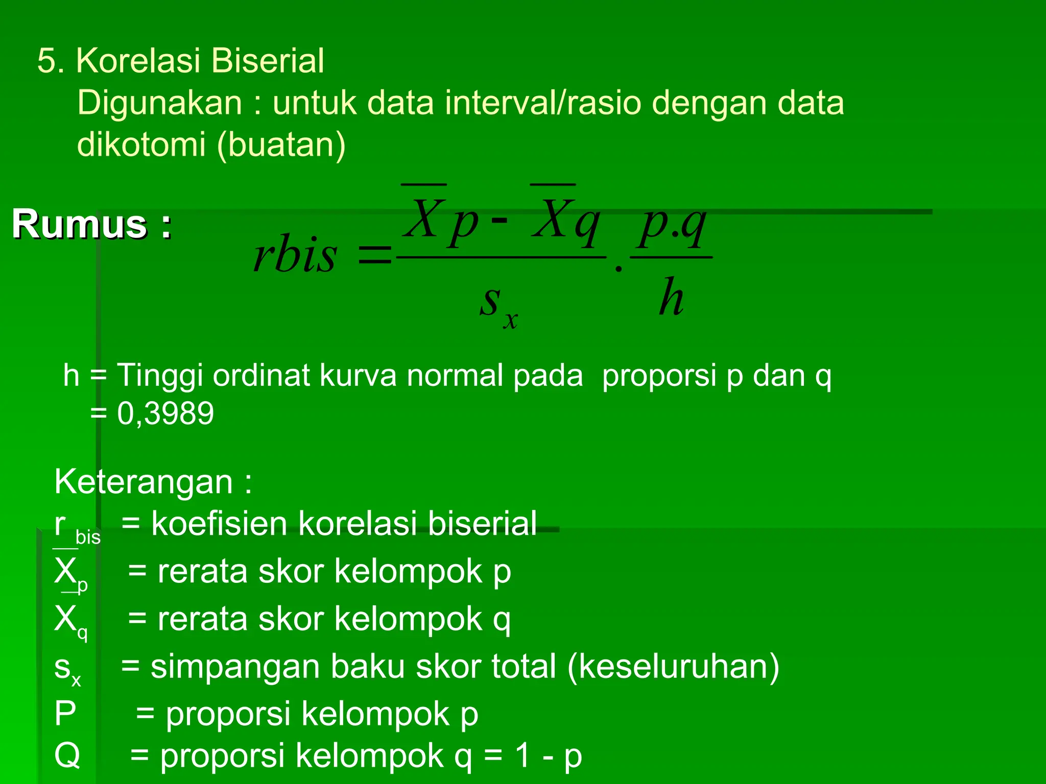 Contoh rumus uji korelasi dalam statitiska | PPT