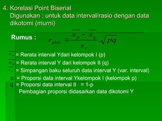 Contoh rumus uji korelasi dalam statitiska | PPT