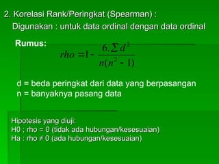 Contoh rumus uji korelasi dalam statitiska | PPT