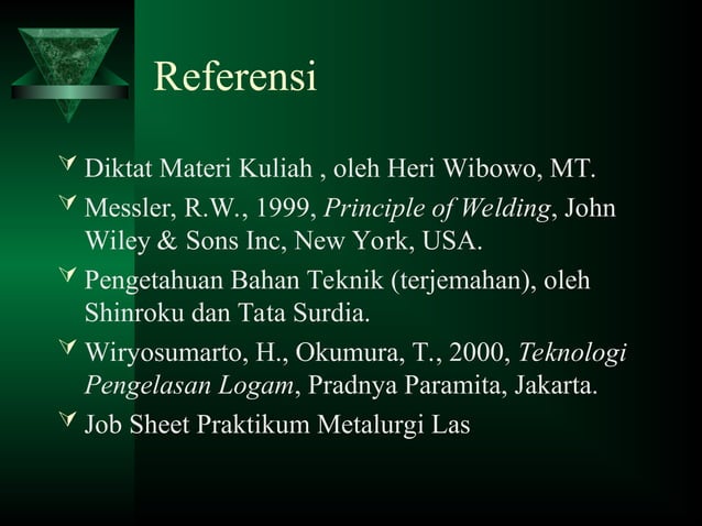 Pengujian Las SMA dengan metode inspeksi | PPT