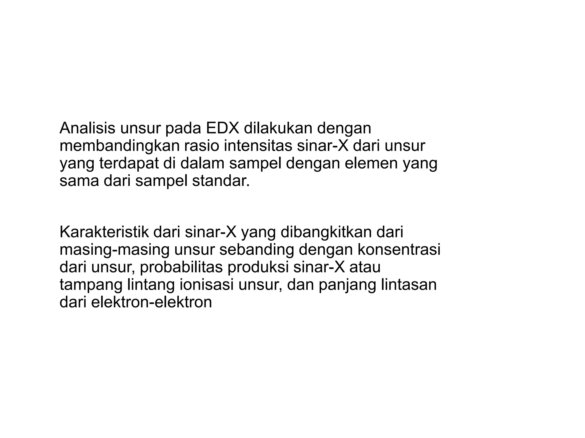 Pengujian material menggunakan SEM-EDX | PPTX