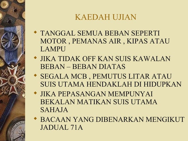 Ujian Rintangan Penebatan | PPT
