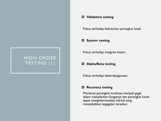Pengujian Perangkat Lunak overview dan jenisnya | PPTX