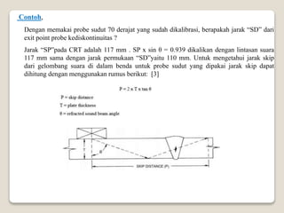 Pengujian tidak merusak utrasonic testing | PPTX
