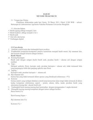 Pengujian vigor benih | PDF