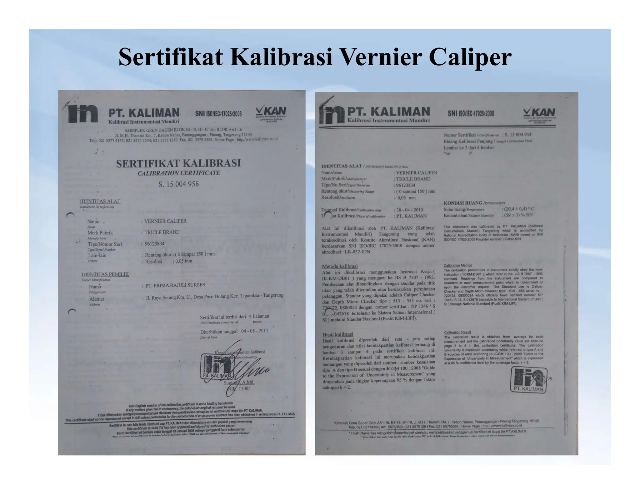 Pemahaman pengukuran dan kalibrasi dan pembacaan hasil kalibrasi | PDF