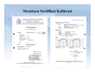 Pemahaman pengukuran dan kalibrasi dan pembacaan hasil kalibrasi | PDF