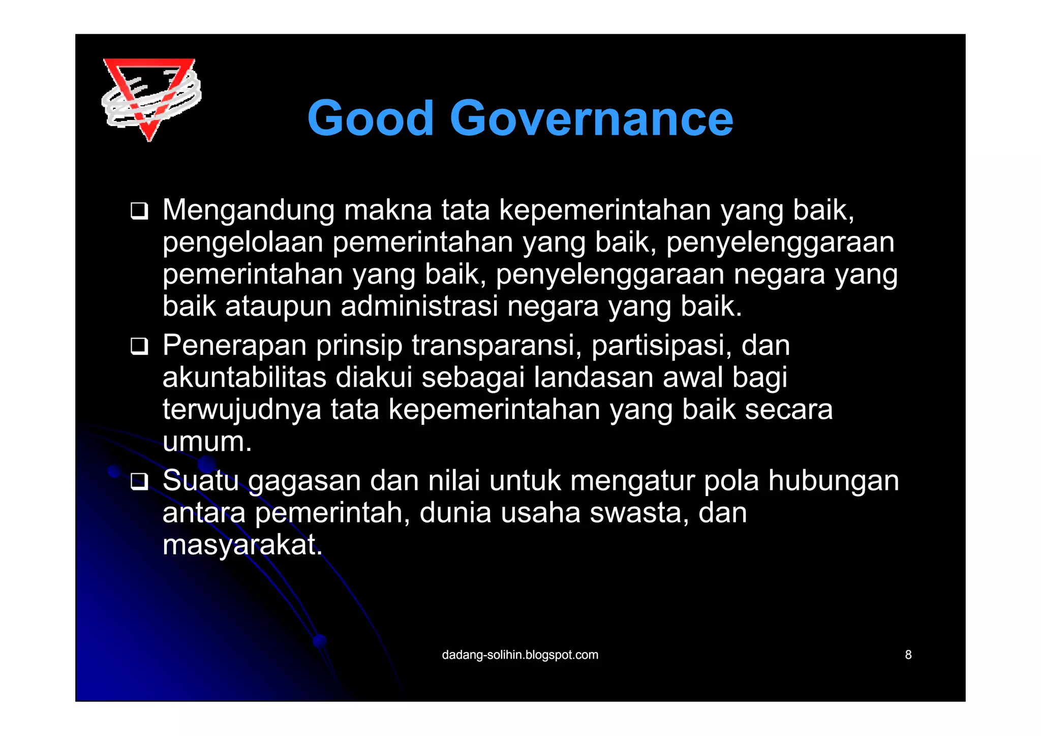 Pengukuran Good Governance Index | PDF