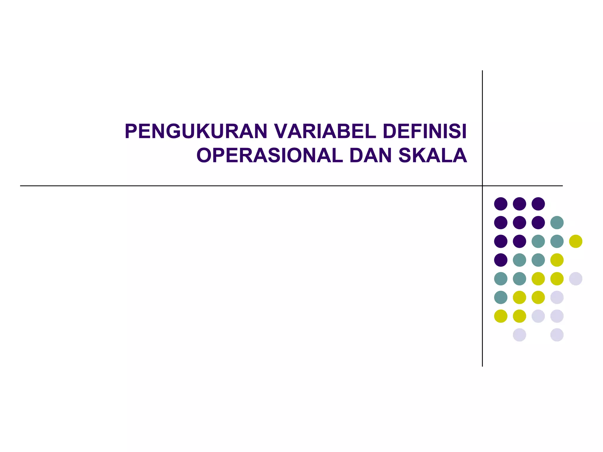 Variabel dan Definisi Operasional Variabel | PPTX