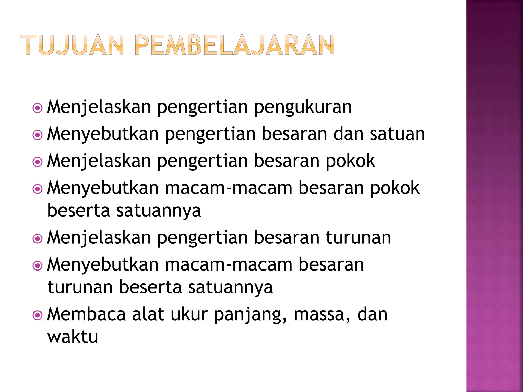 PENGUKURAN IPA KELAS 7 PENGERTIAN, JENIS-JENIS BESARAN | PPTX