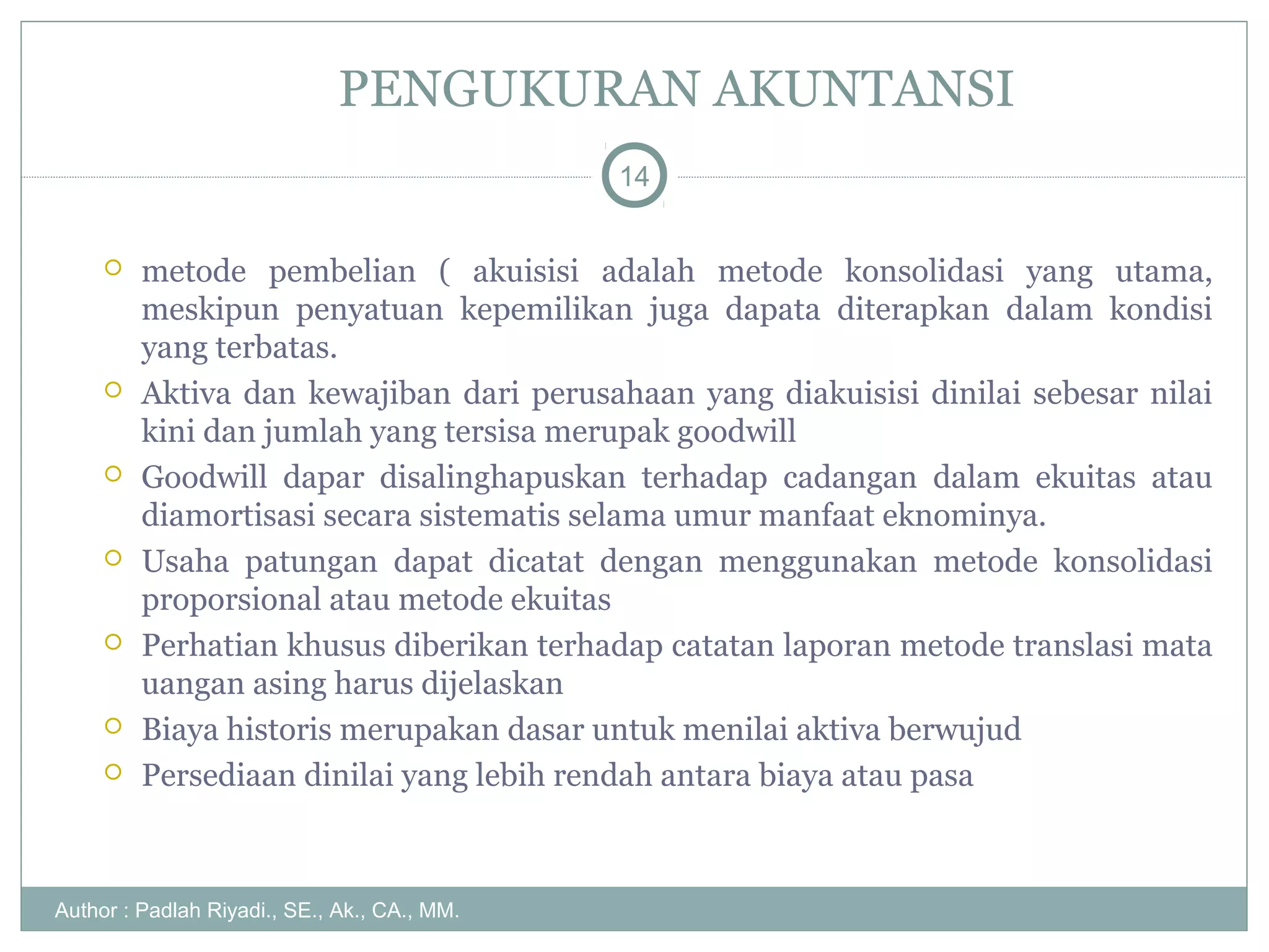 Pengukuran akuntansi | PPT