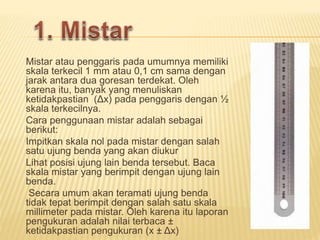 Pengukuran besaran pokok | PPTX