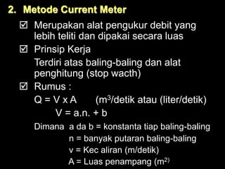 PENGUKURAN DEBIT AIR IRIGASI TANAMAN.ppt