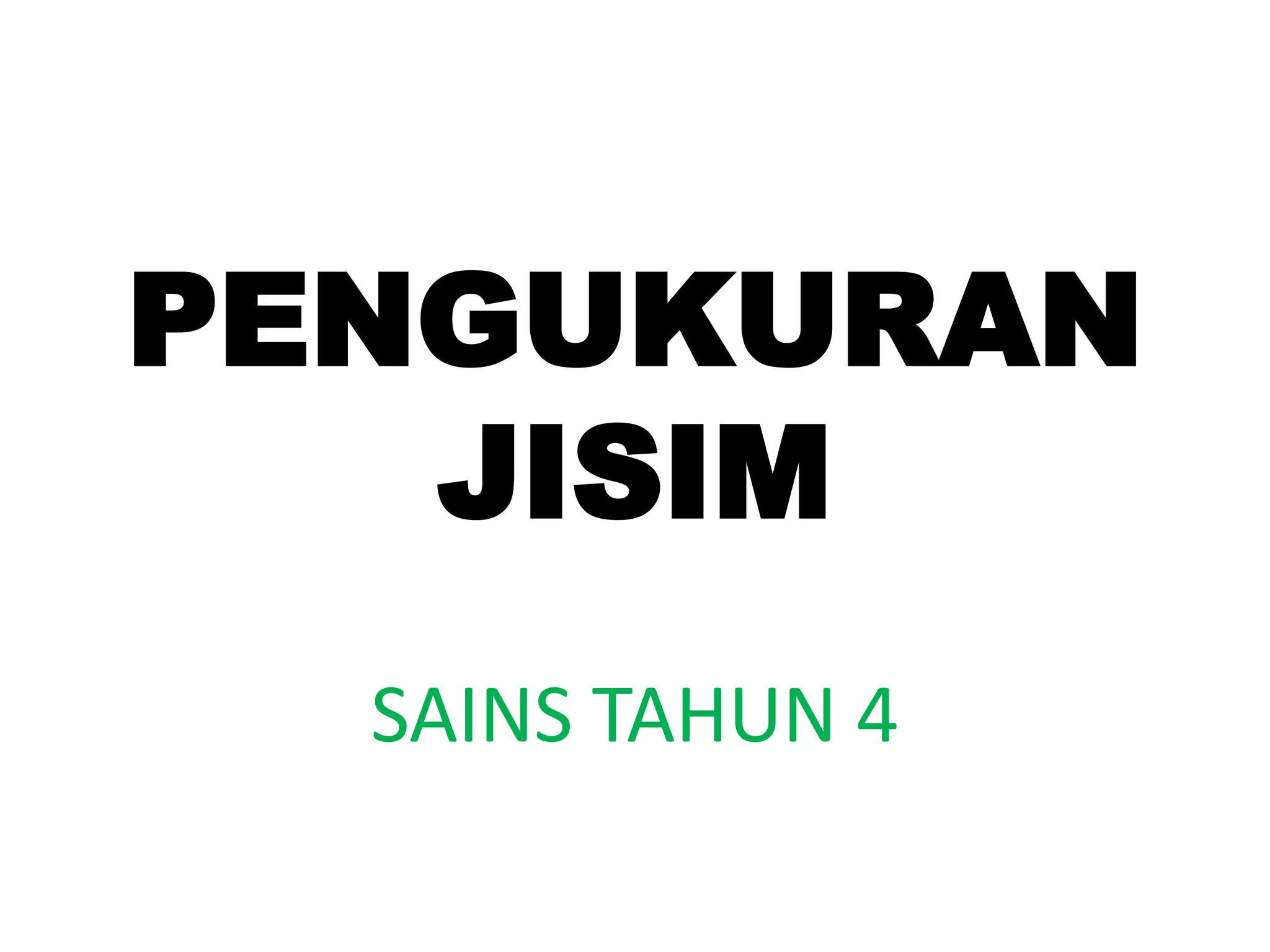 Pengukuran jisim tahun 4 | PPTX