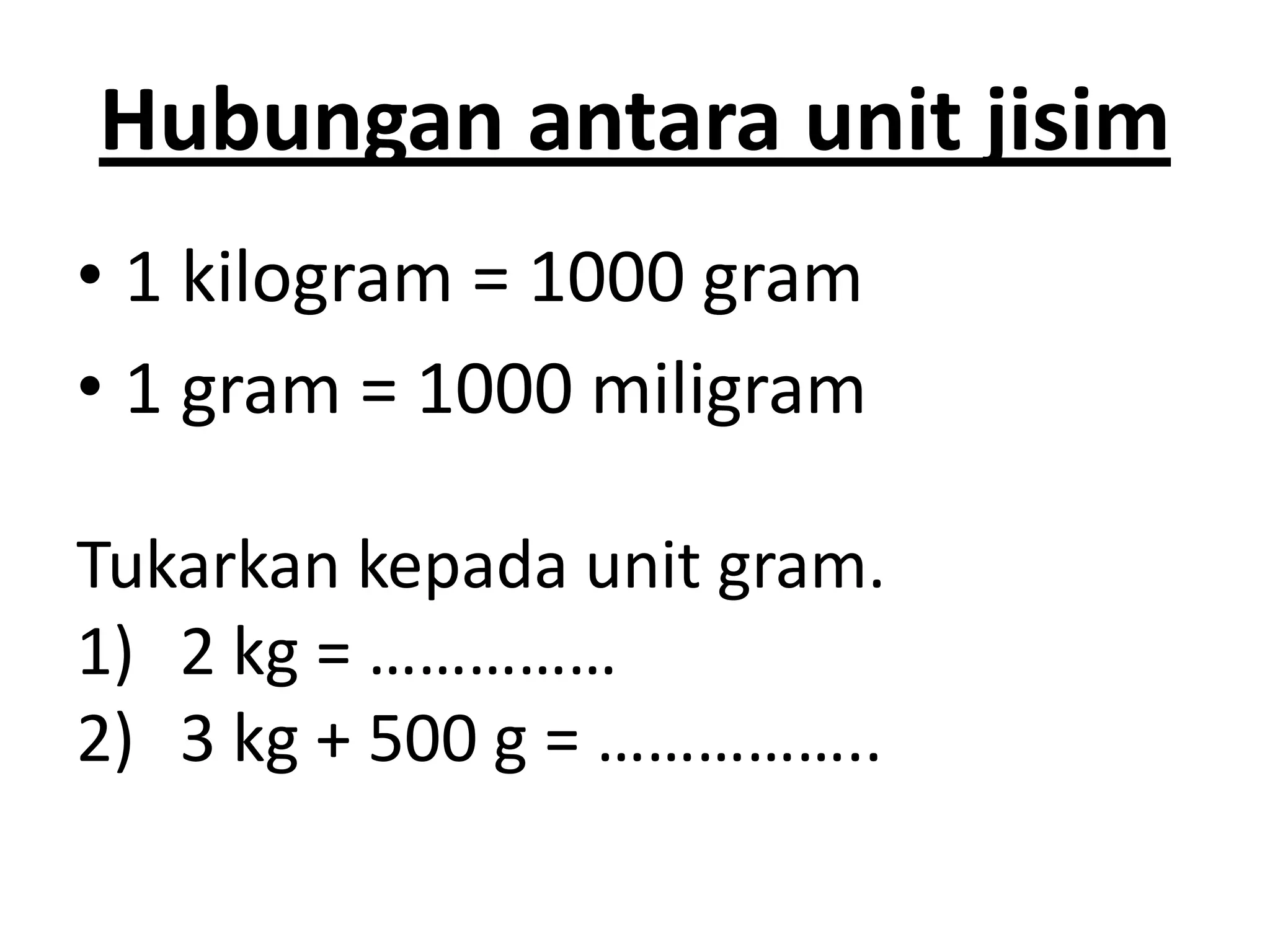 Pengukuran jisim tahun 4 | PPTX
