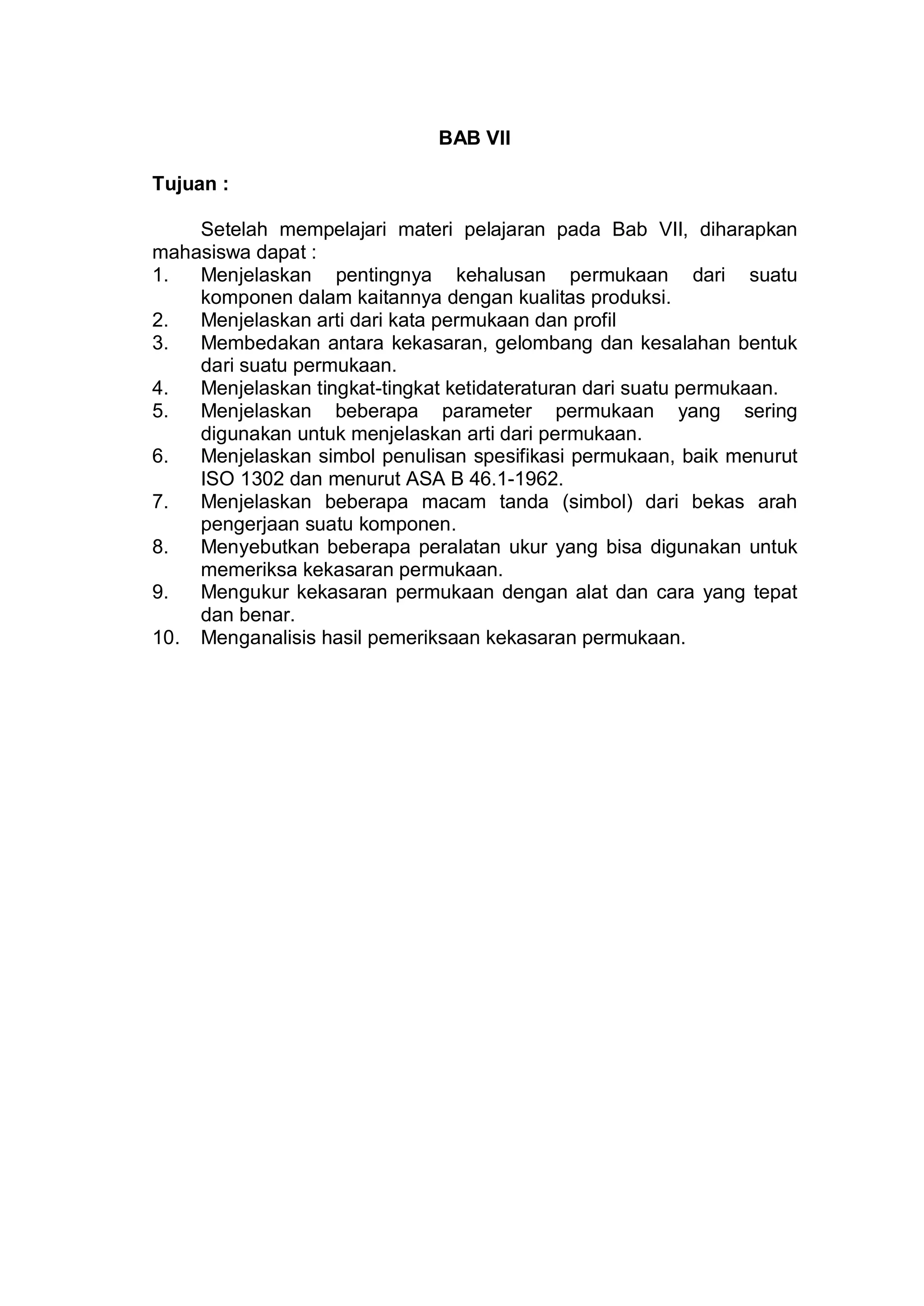 Pengukuran kekasaran permukaan bab7 | PDF