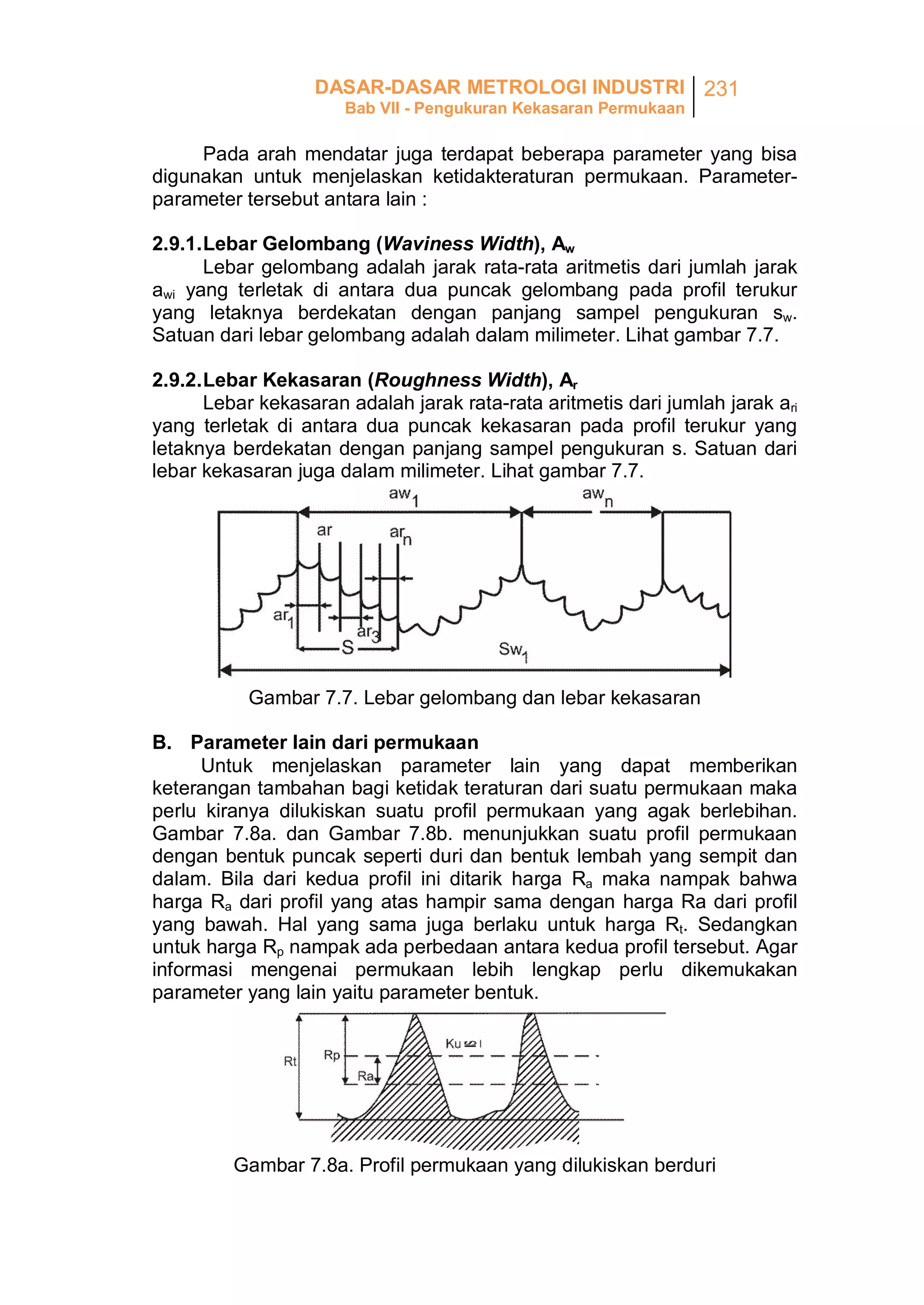 Pengukuran kekasaran permukaan bab7 | PDF
