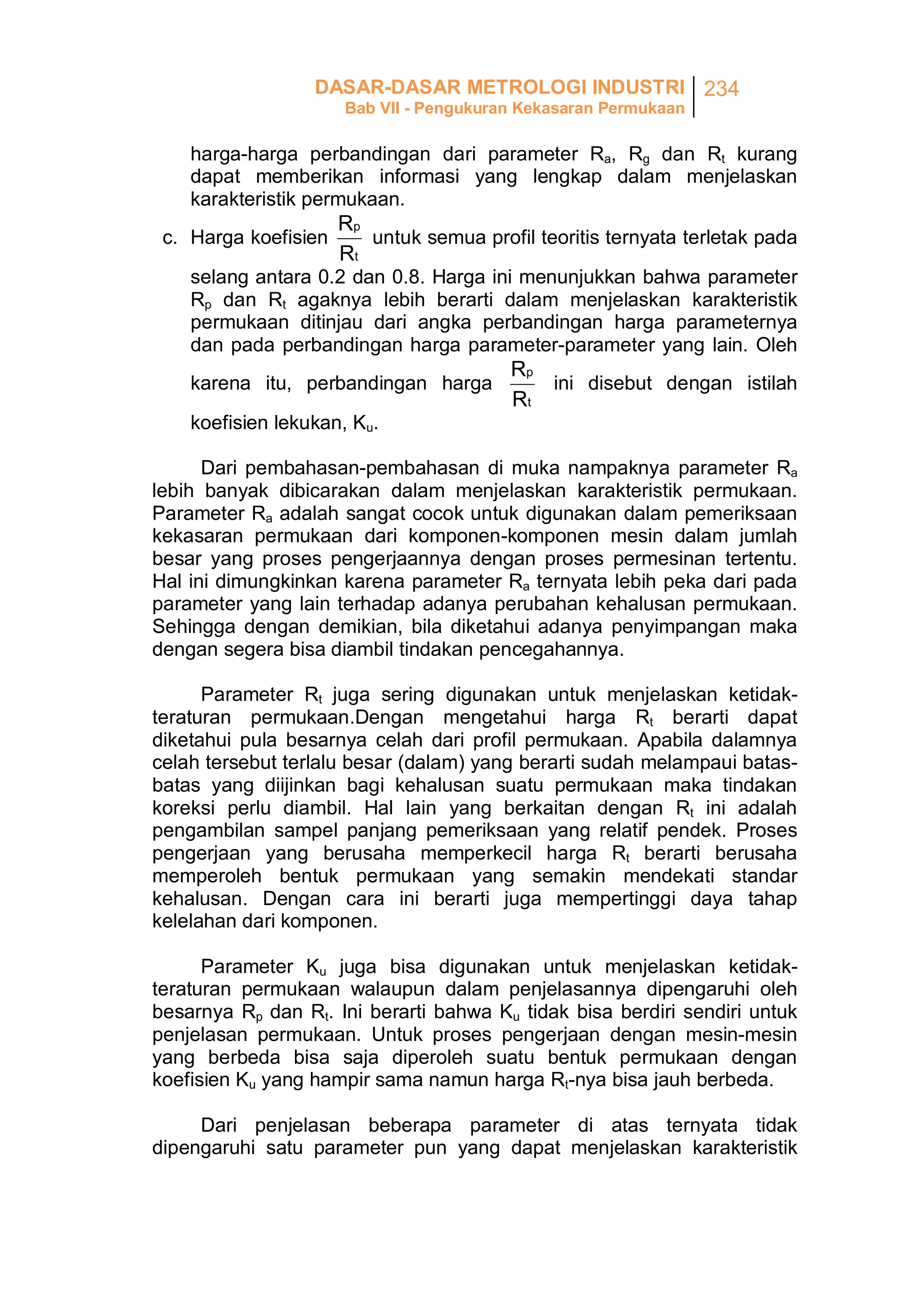 Pengukuran kekasaran permukaan bab7 | PDF