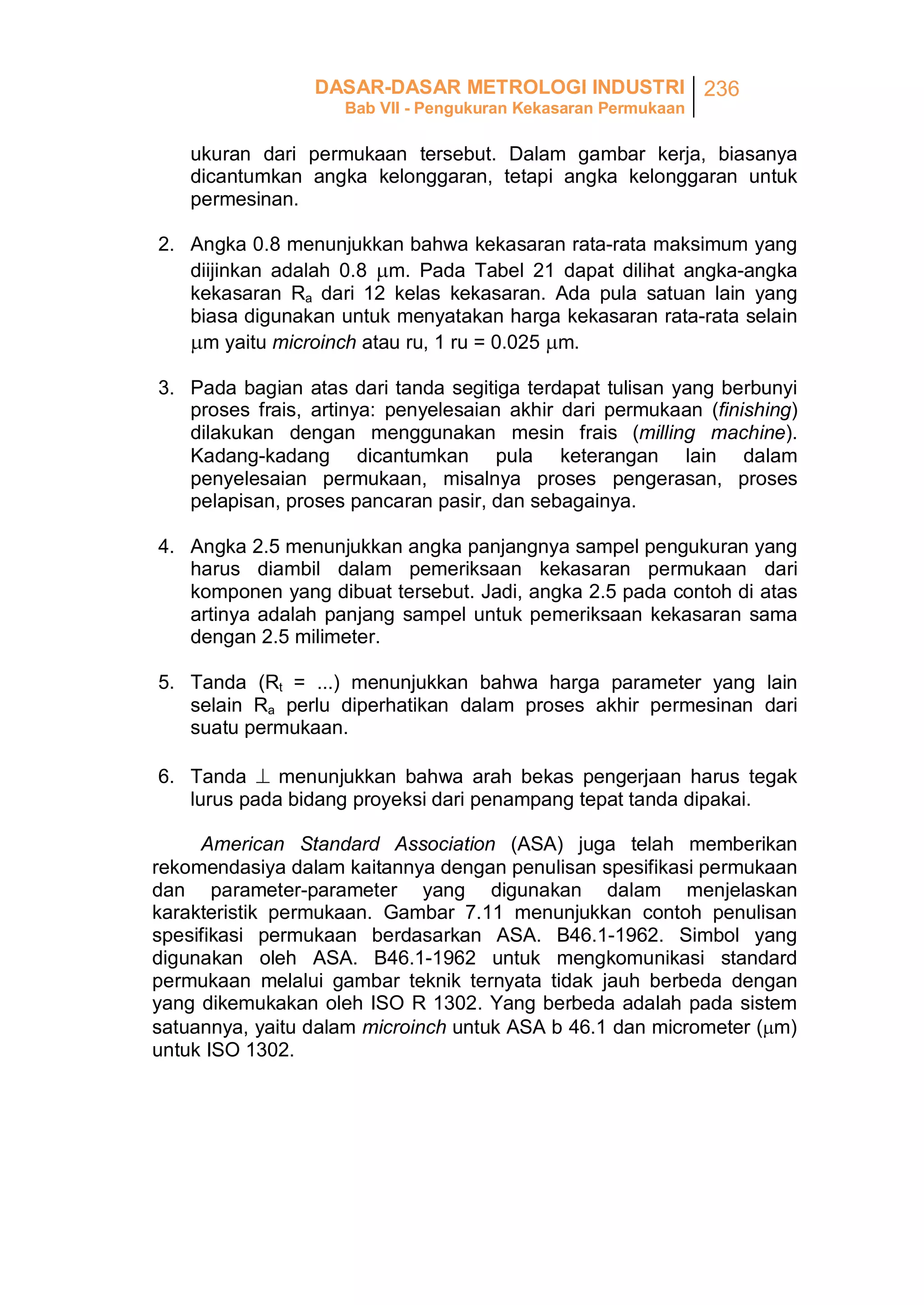 Pengukuran kekasaran permukaan bab7 | PDF