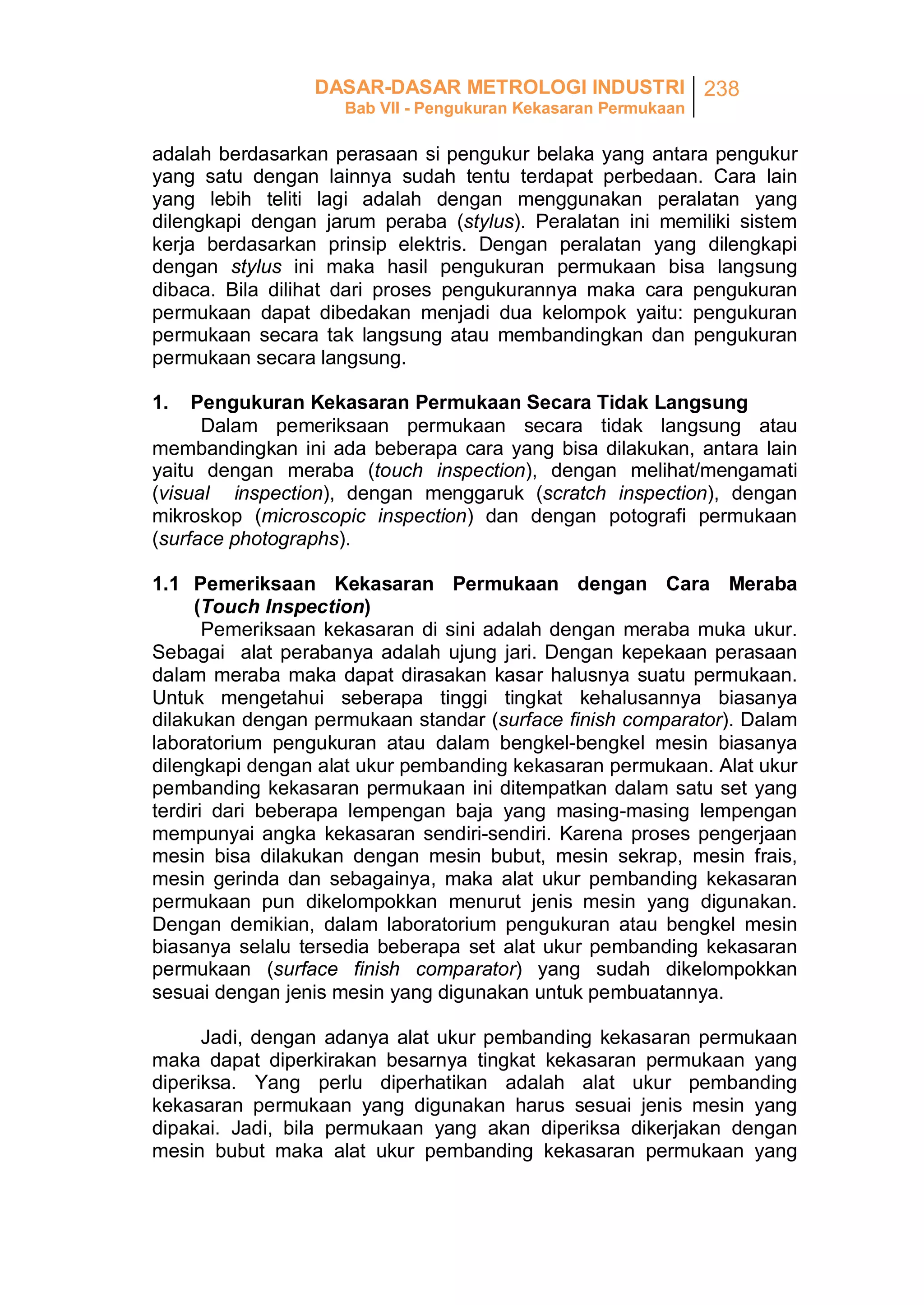 Pengukuran kekasaran permukaan bab7 | PDF