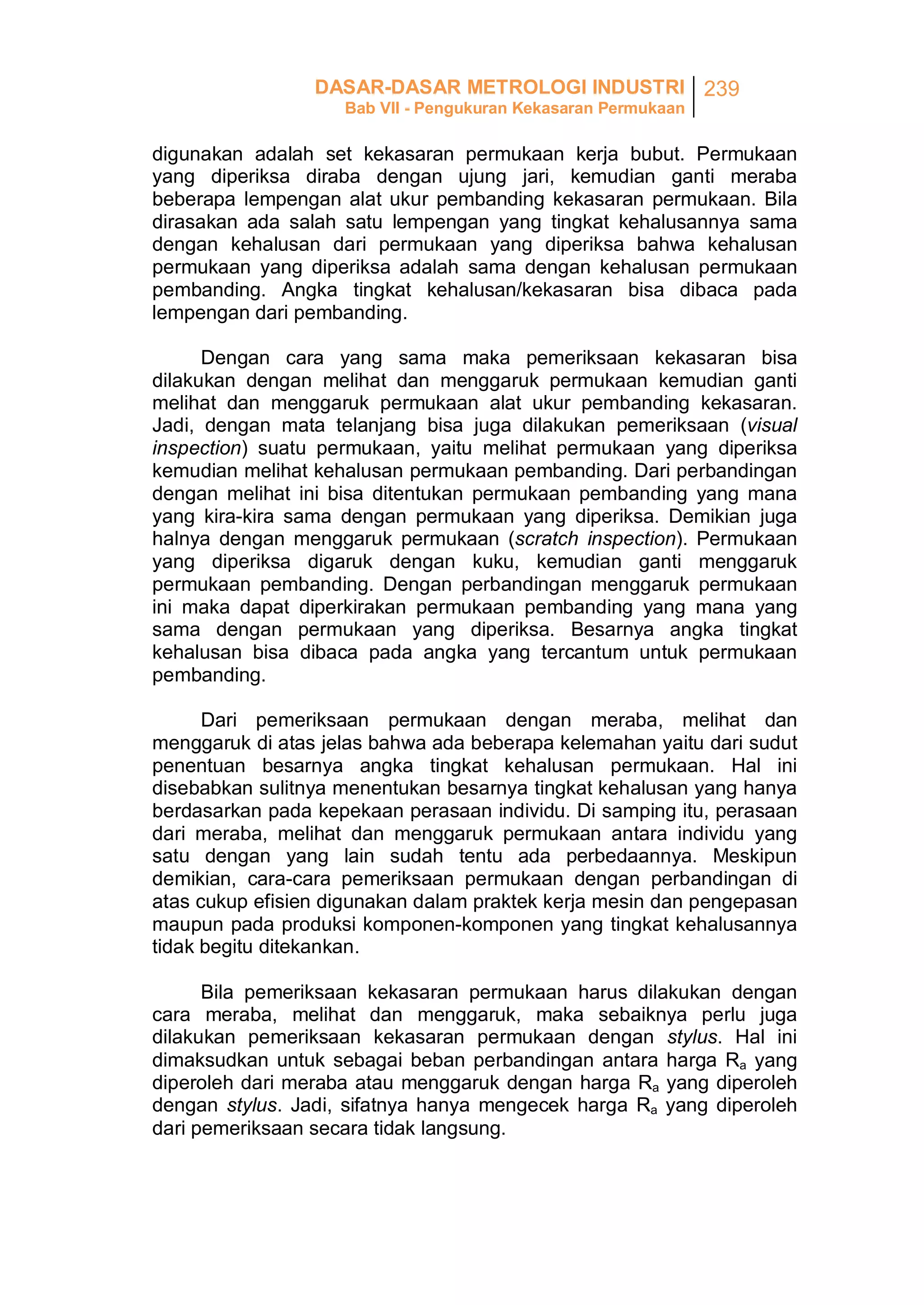 Pengukuran kekasaran permukaan bab7 | PDF