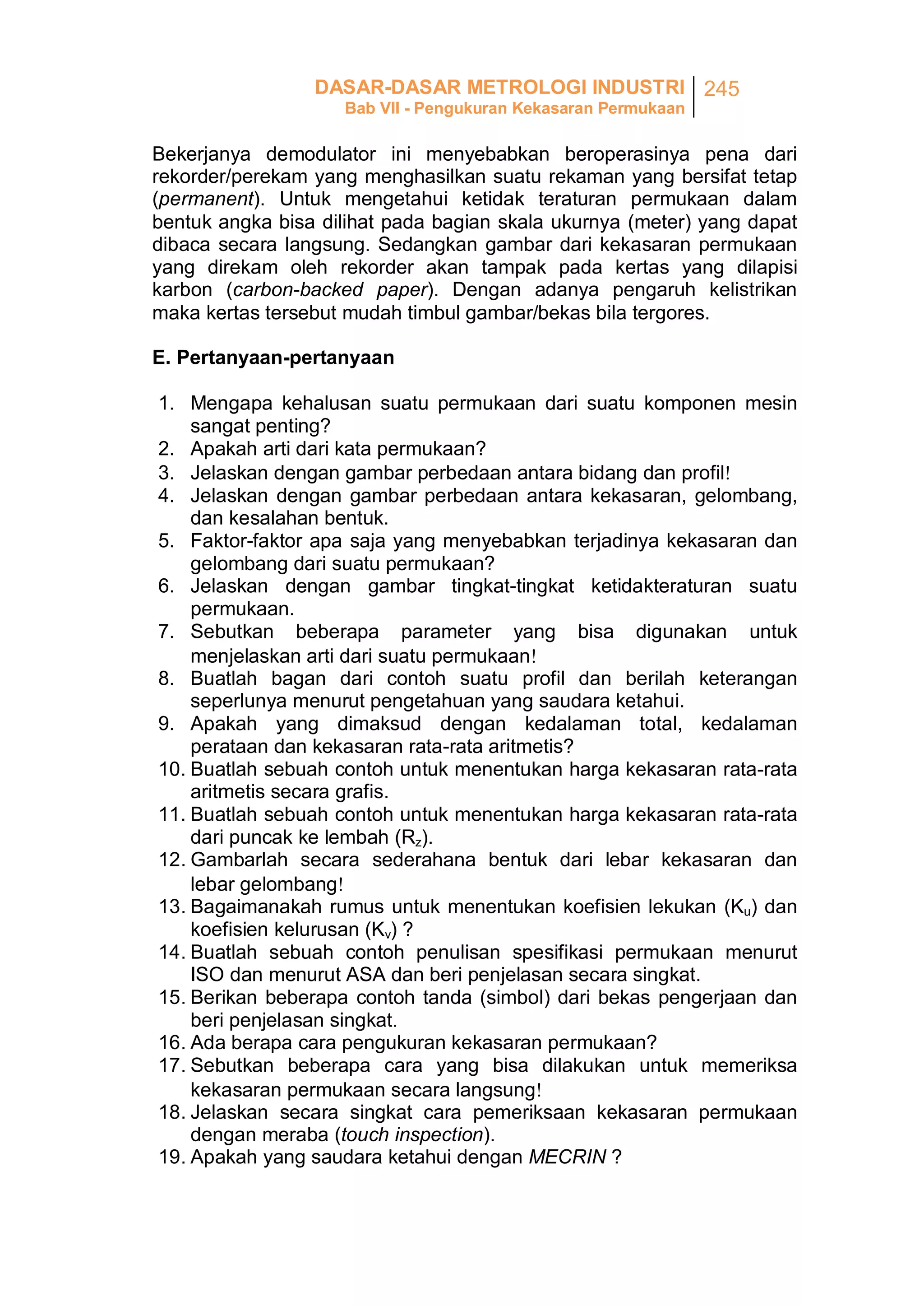 Pengukuran kekasaran permukaan bab7 | PDF
