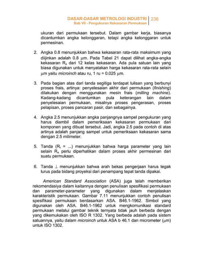 Pengukuran kekasaran permukaan bab7 | PDF