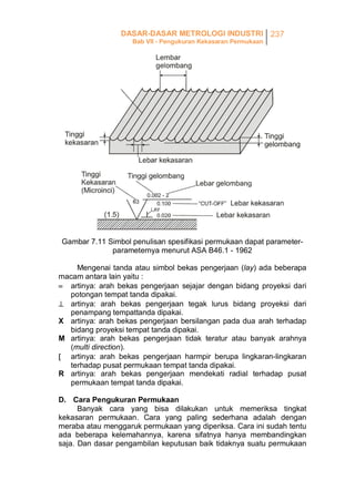 Pengukuran kekasaran permukaan bab7 | PDF