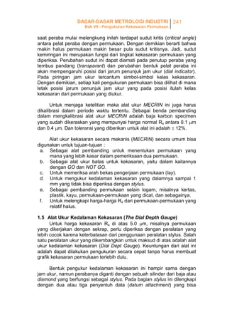 Pengukuran kekasaran permukaan bab7 | PDF
