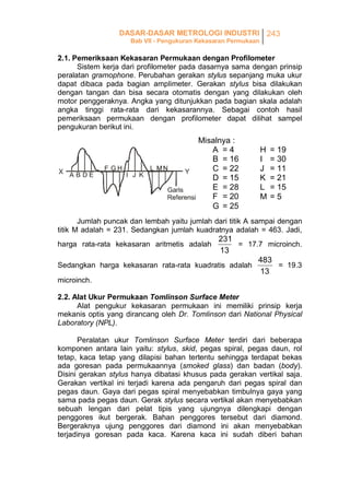 Pengukuran kekasaran permukaan bab7 | PDF