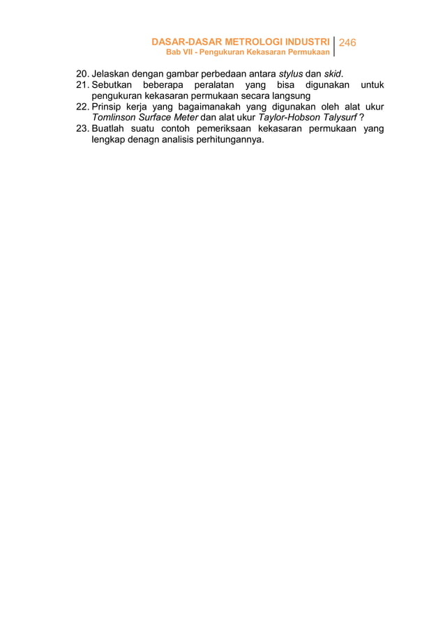 Pengukuran kekasaran permukaan bab7 | PDF