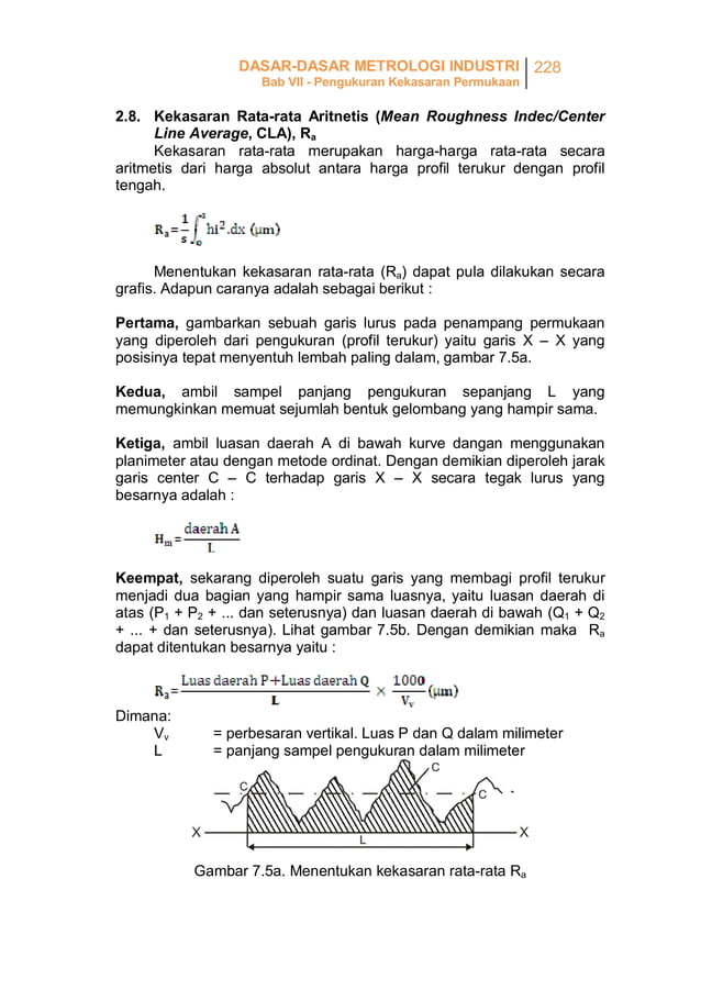 Pengukuran kekasaran permukaan bab7 | PDF