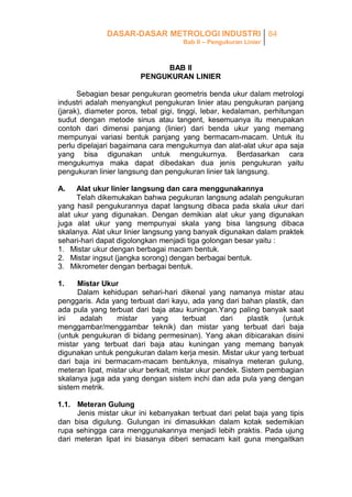 Pengukuran linier bab2 | PDF