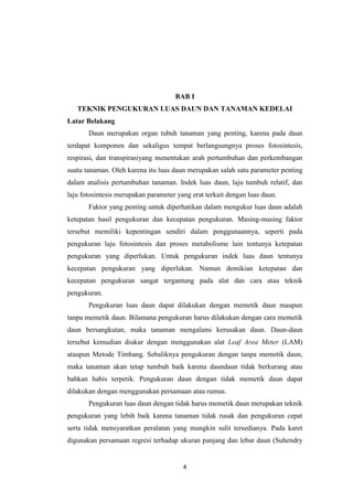 Laporan Praktikum Pengukuran luas daun | DOCX