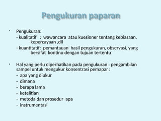 pengukuran paparan untuk kesehatan lingkungan | PPT