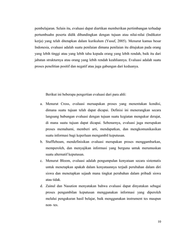 Pengukuran, penilaian dan evaluasi | DOC