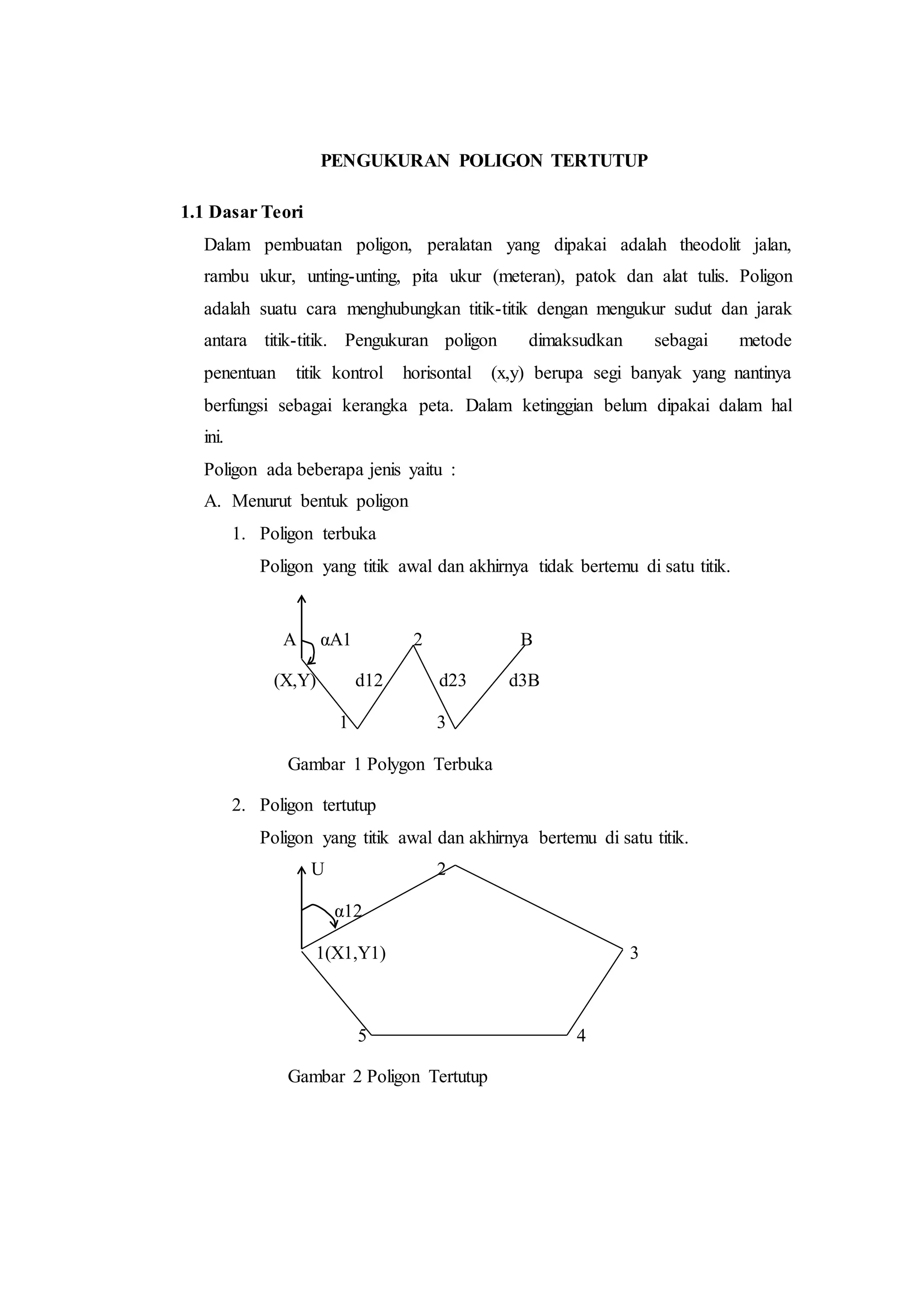 Pengukuran poligon tertutup | DOCX