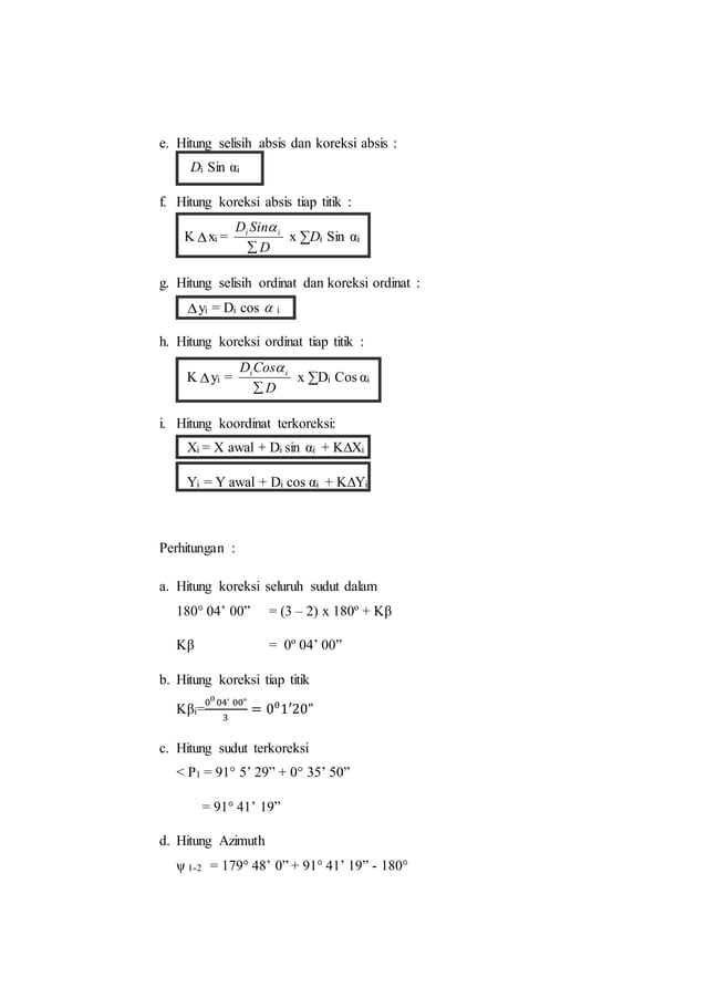 Pengukuran poligon tertutup | DOCX