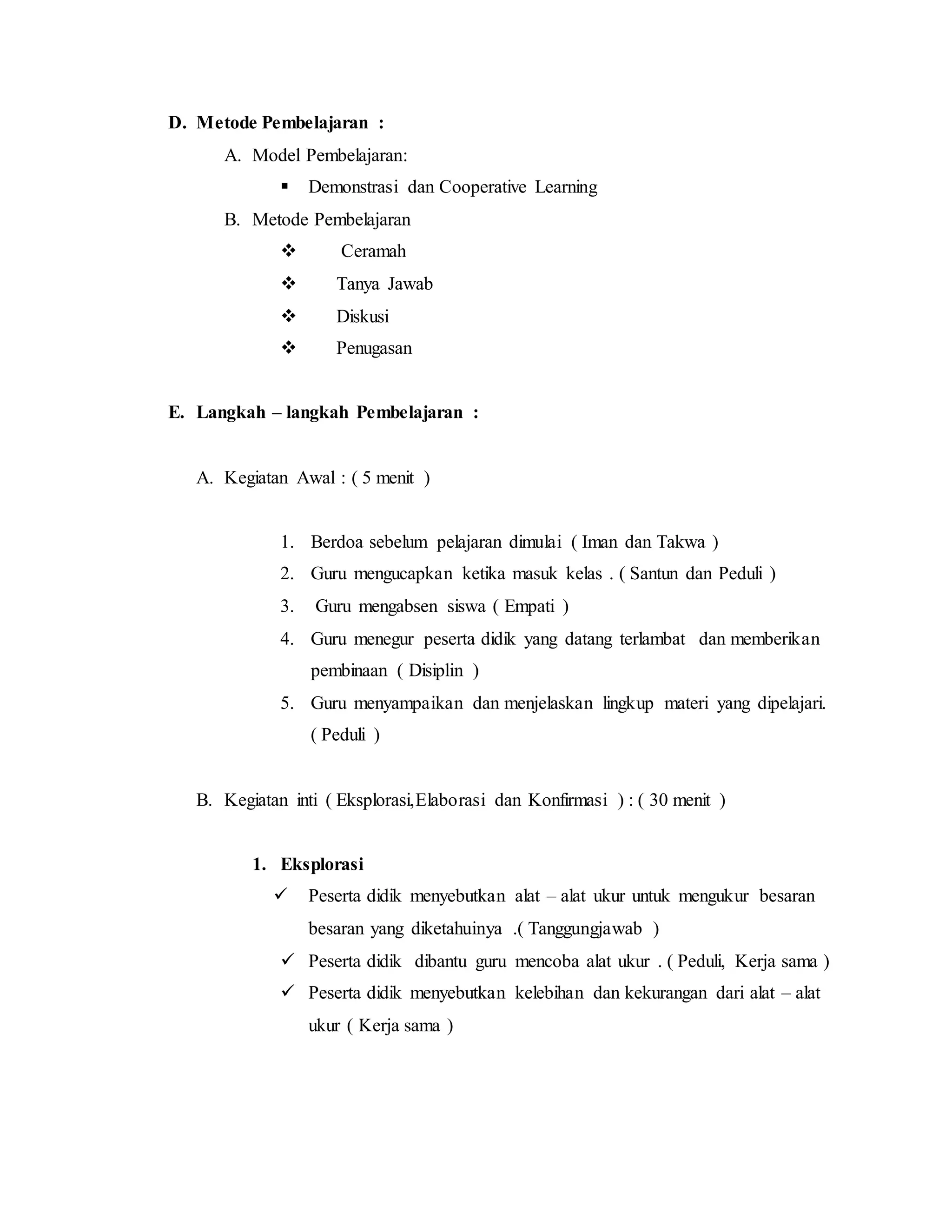 Pengukuran rpp martha | PDF