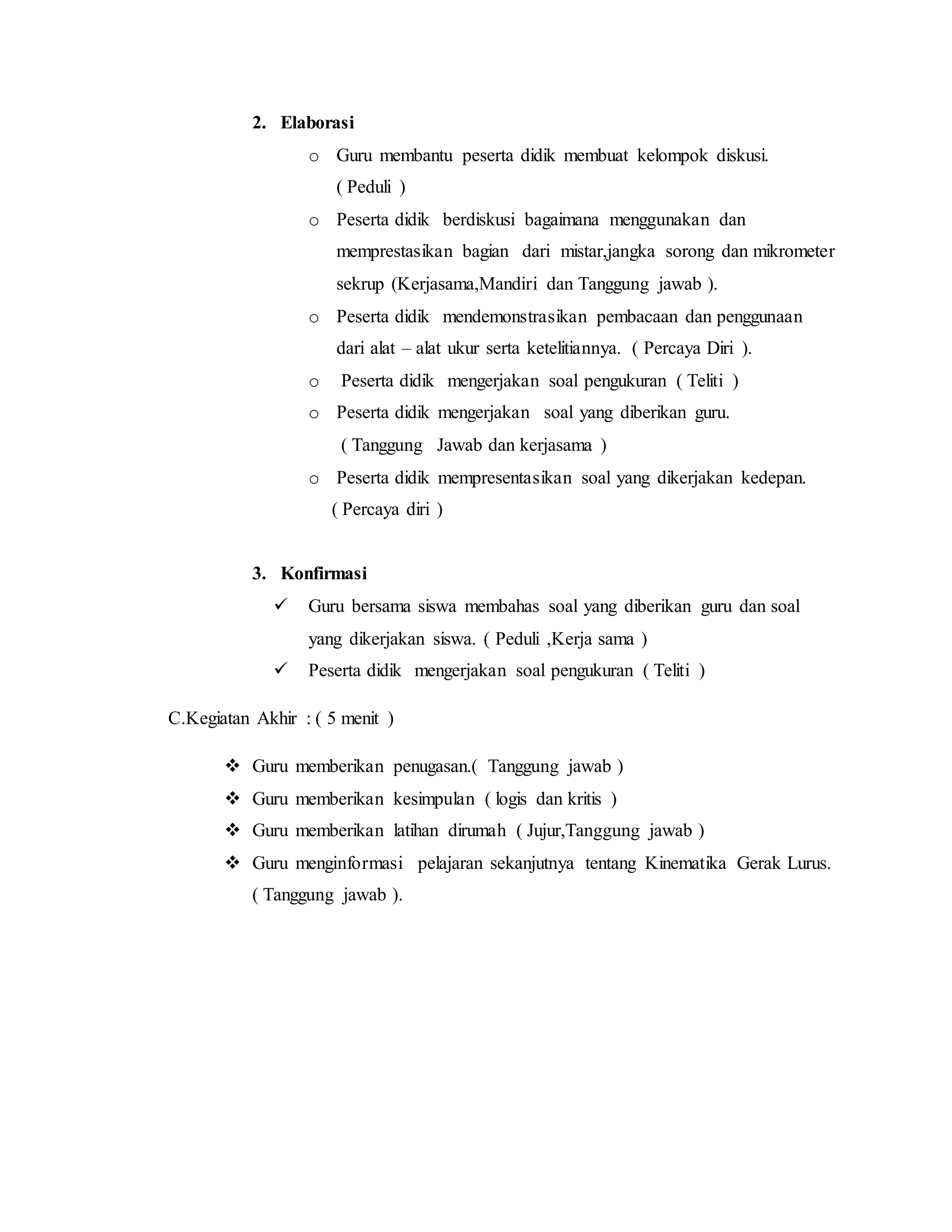 Pengukuran rpp martha | PDF