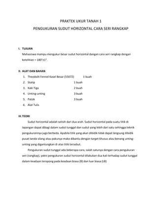Pengukuran sudut cara seri rangkap | PDF