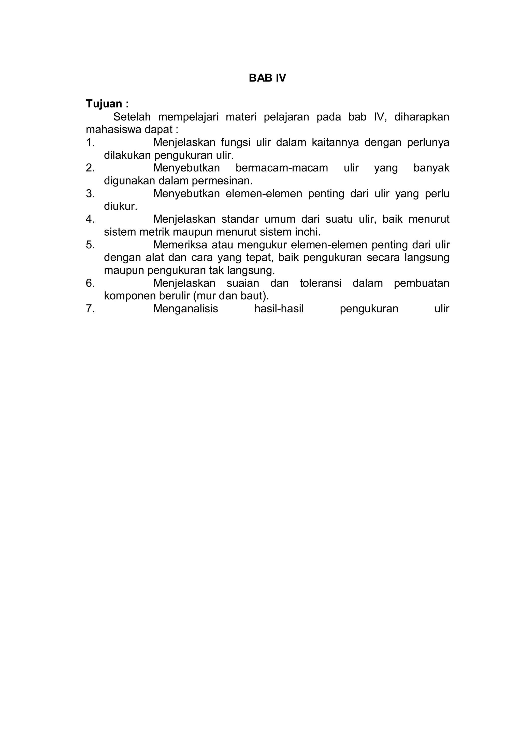 Pengukuran ulir bab4 | PDF