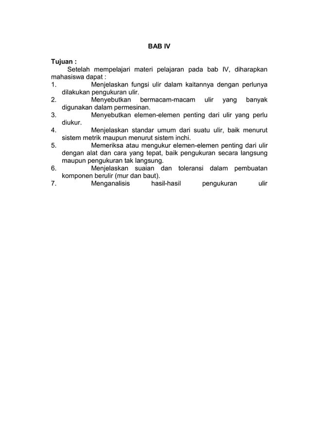 Pengukuran ulir bab4 | PDF
