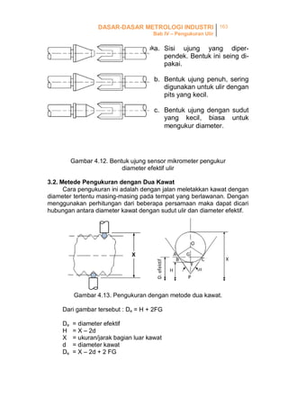 Pengukuran ulir bab4 | PDF