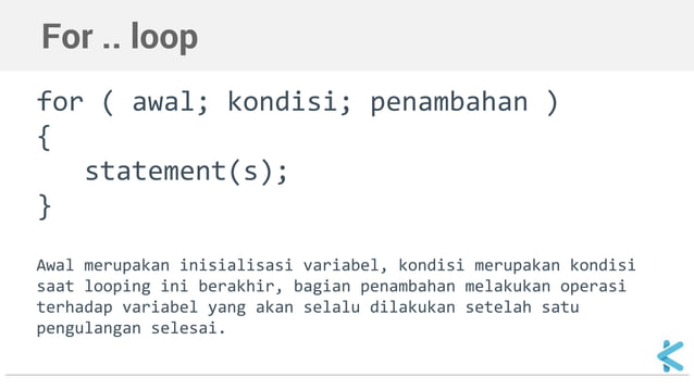 Pemrograman C++ - Pengulangan | PPT