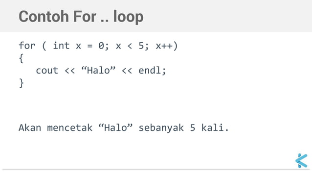 Pemrograman C++ - Pengulangan | PPT