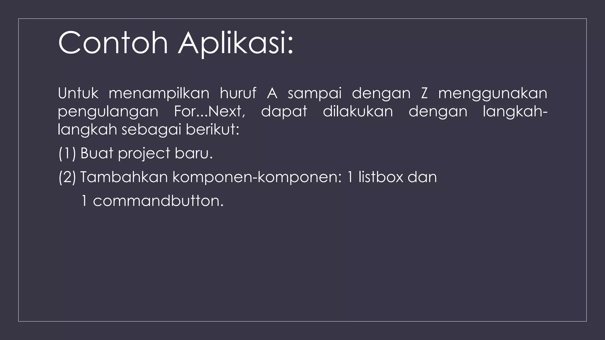 Pengulangan Visual Basic | PDF