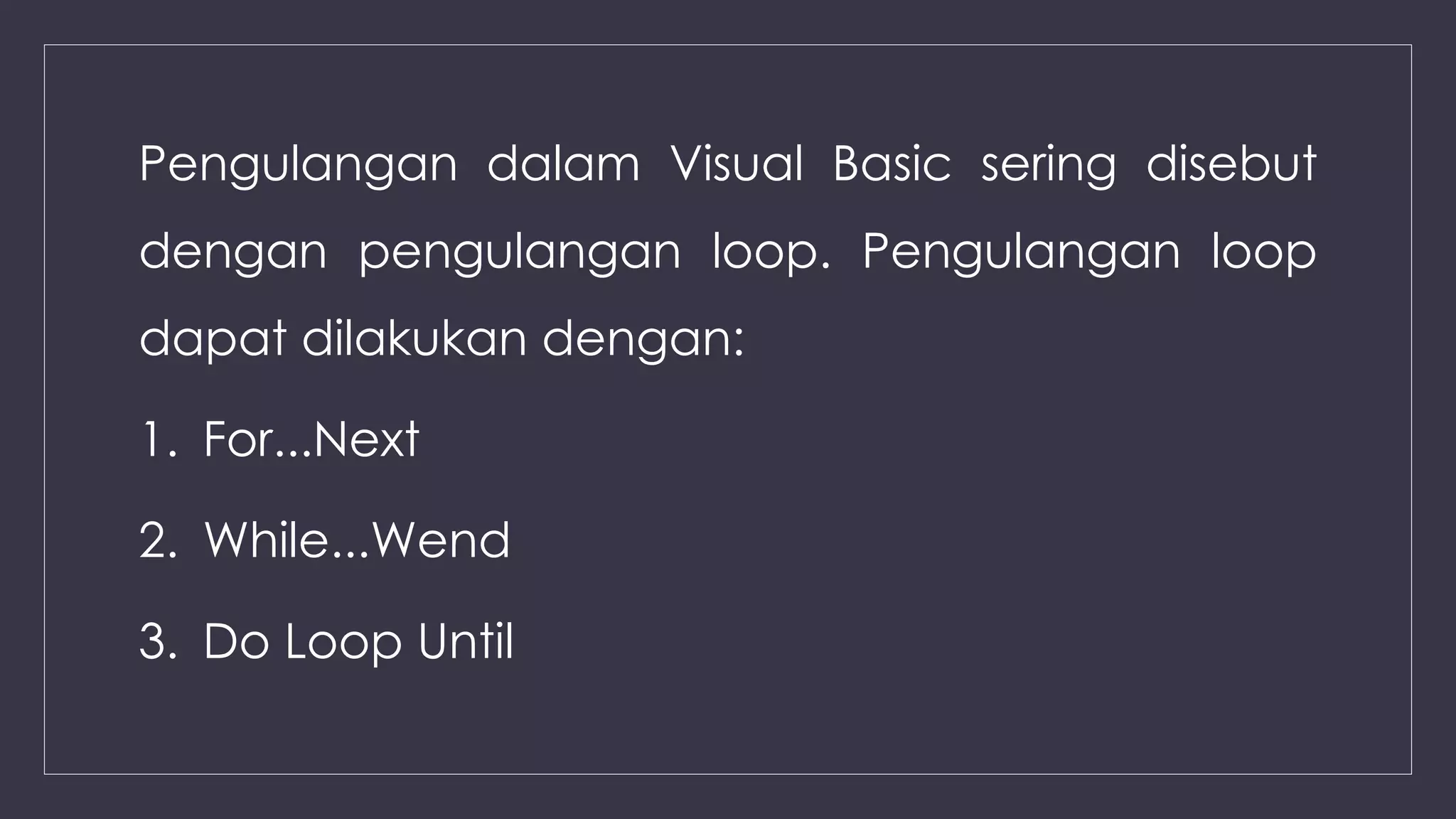 Pengulangan Visual Basic | PDF