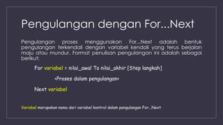 Pengulangan Visual Basic | PPT
