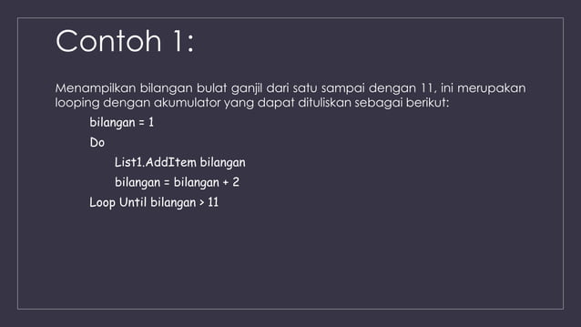Pengulangan Visual Basic | PDF